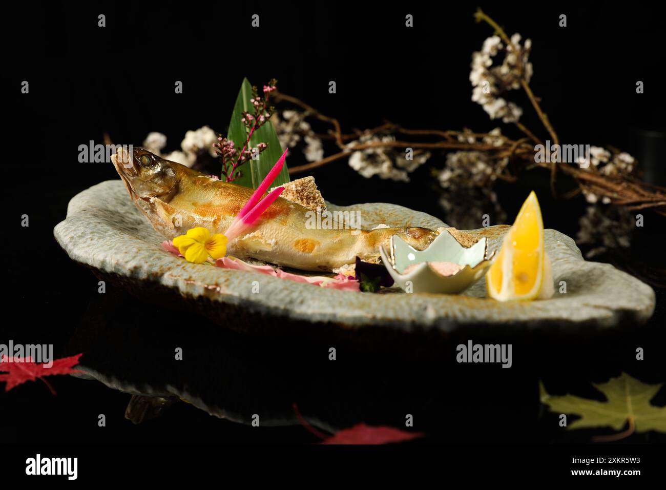 Grilled Sweet Fish with Salt， Japanese Ayu Stock Photo - Alamy