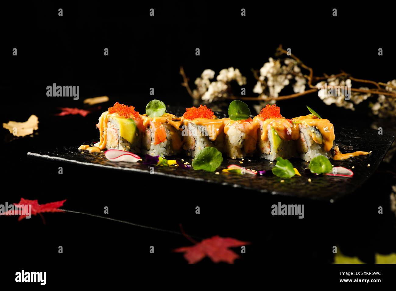assorted American sushi Roll Stock Photo - Alamy