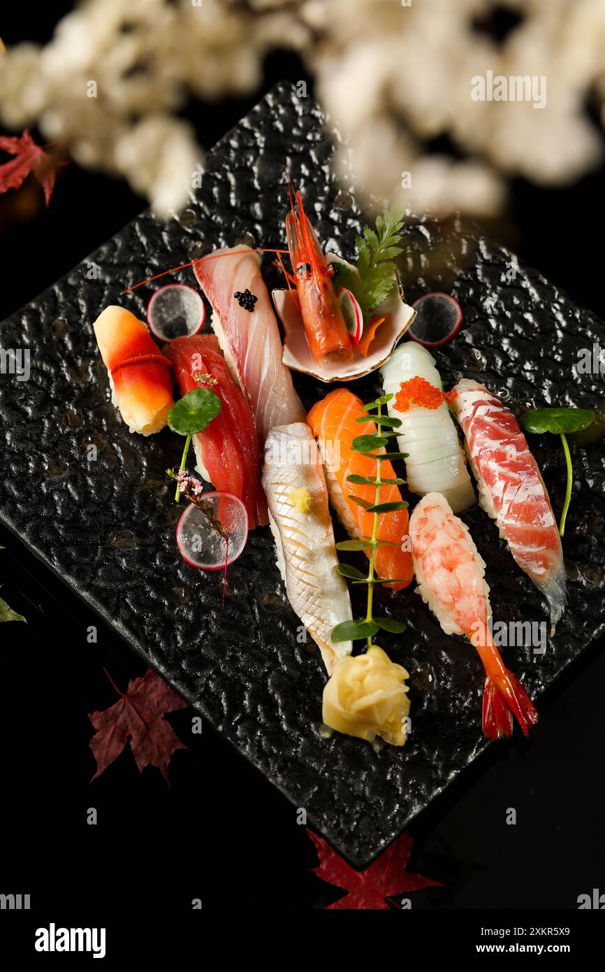assorted American sushi Roll Stock Photo - Alamy