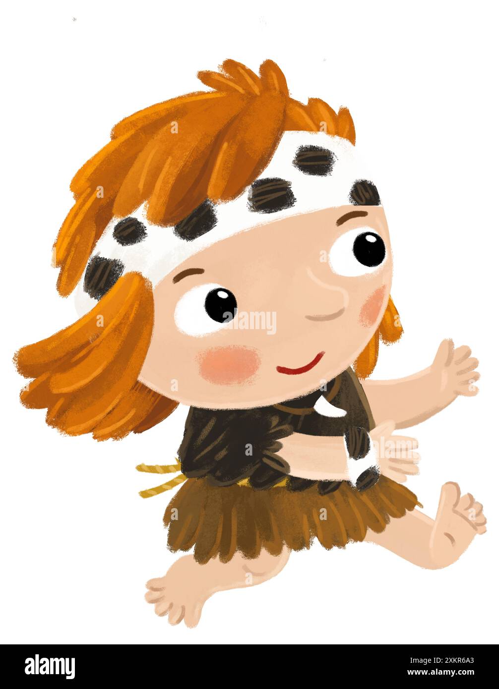 cartoon ancient prehistoric caveman cave boy character isolated ...