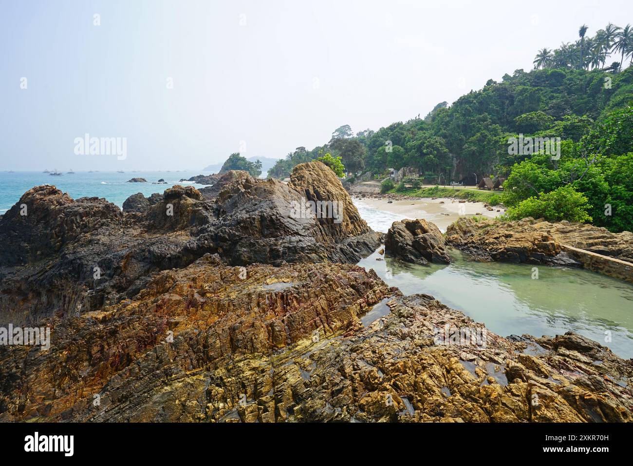 Pantai Marina Beach, Kalianda, Lampung, Sumatera, Indonesia Stock Photo ...