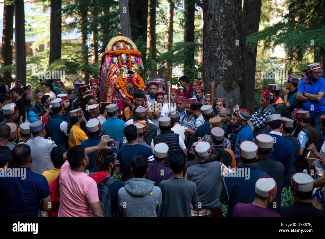 Procession of the Goddess Hadimba Devi festival at Dhungri forest ...