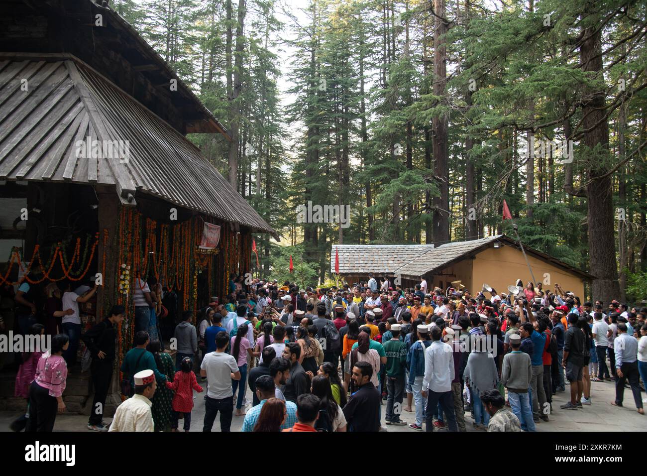 Procession of the Goddess Hadimba Devi festival at Dhungri forest ...
