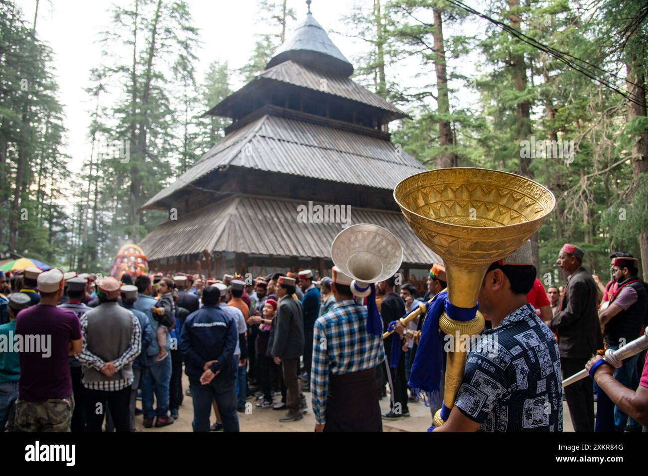 Procession of the Goddess Hadimba Devi festival at Dhungri forest ...