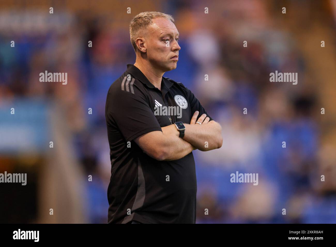 Leicester City manager Steve Cooper during the pre-season friendly ...