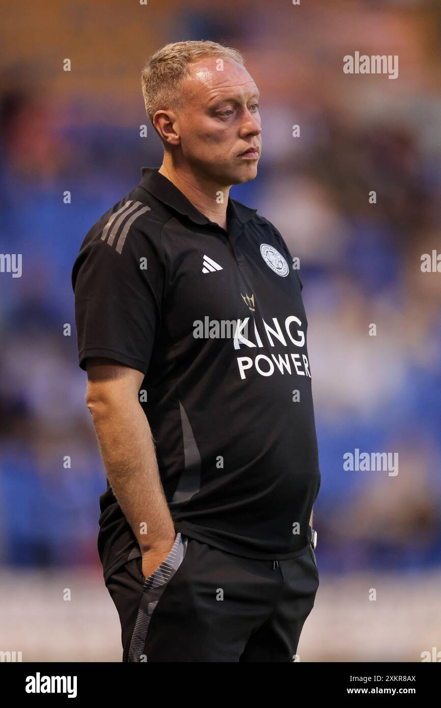 Leicester City manager Steve Cooper during the pre-season friendly ...