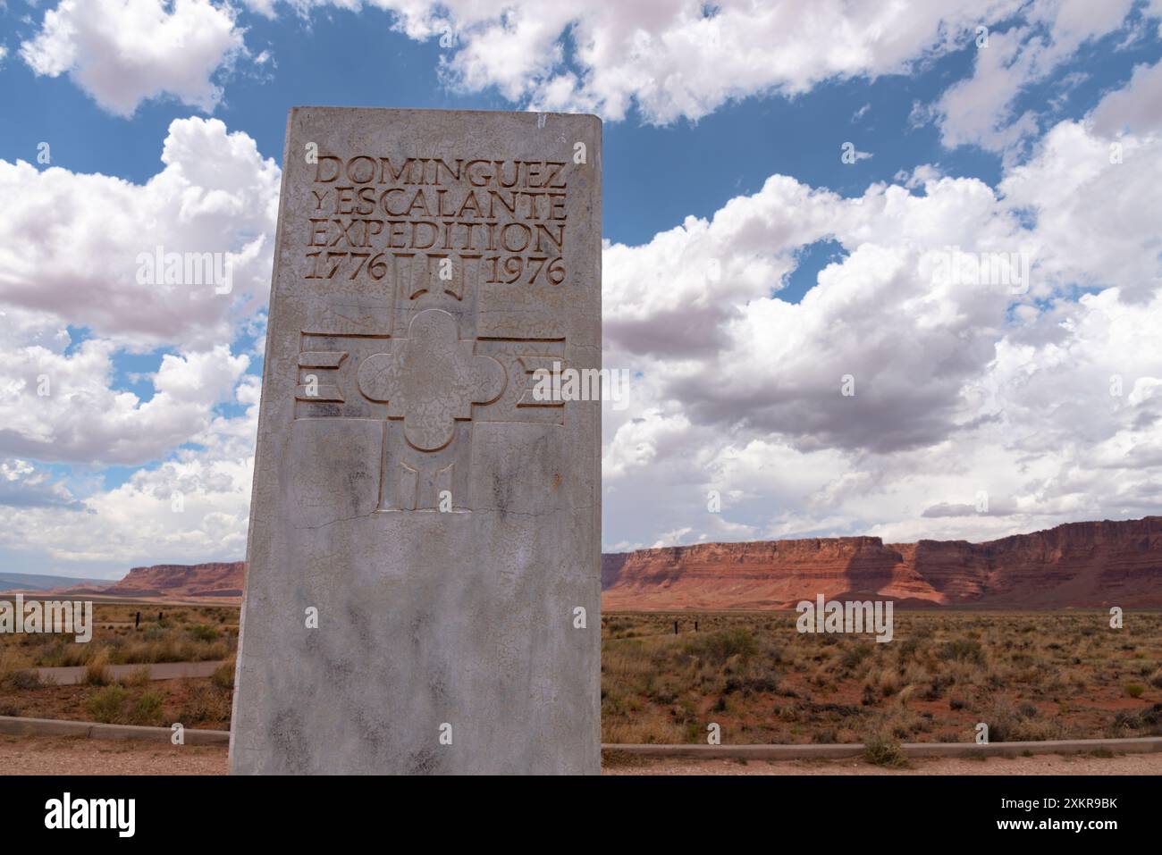 Marker in Vermillion Cliffs National Monument for historic Dominguez ...