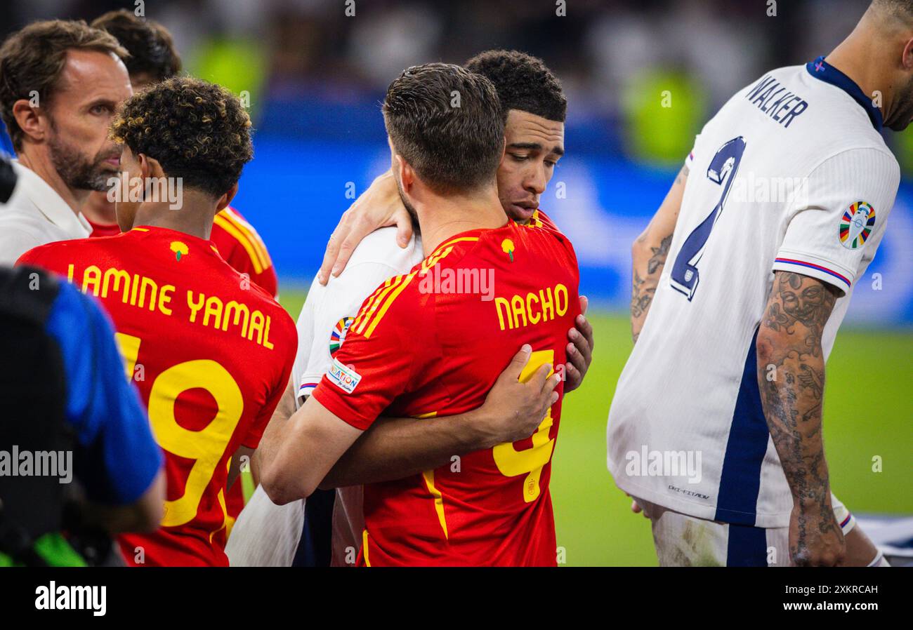 Berlin, Germany. 14th Jul 2024. Jude Bellingham (ENG) Nacho (ESP) Spain ...