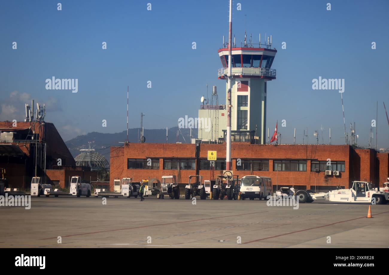 Kathmandu, Nepal - November 22 2023: the domestic flight area of ...