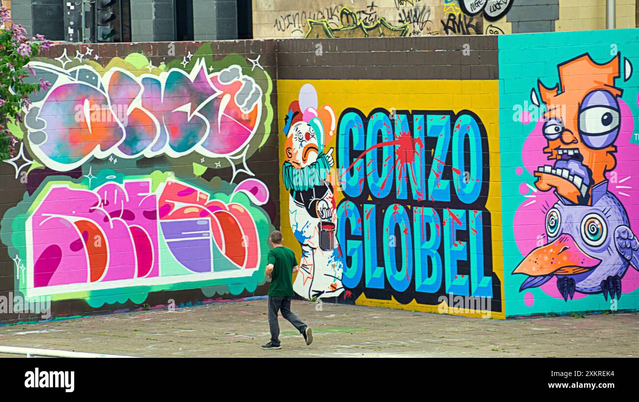 Glasgow, Scotland, UK. 24thJuly, 2024: Custom House Quay Kanye West ...