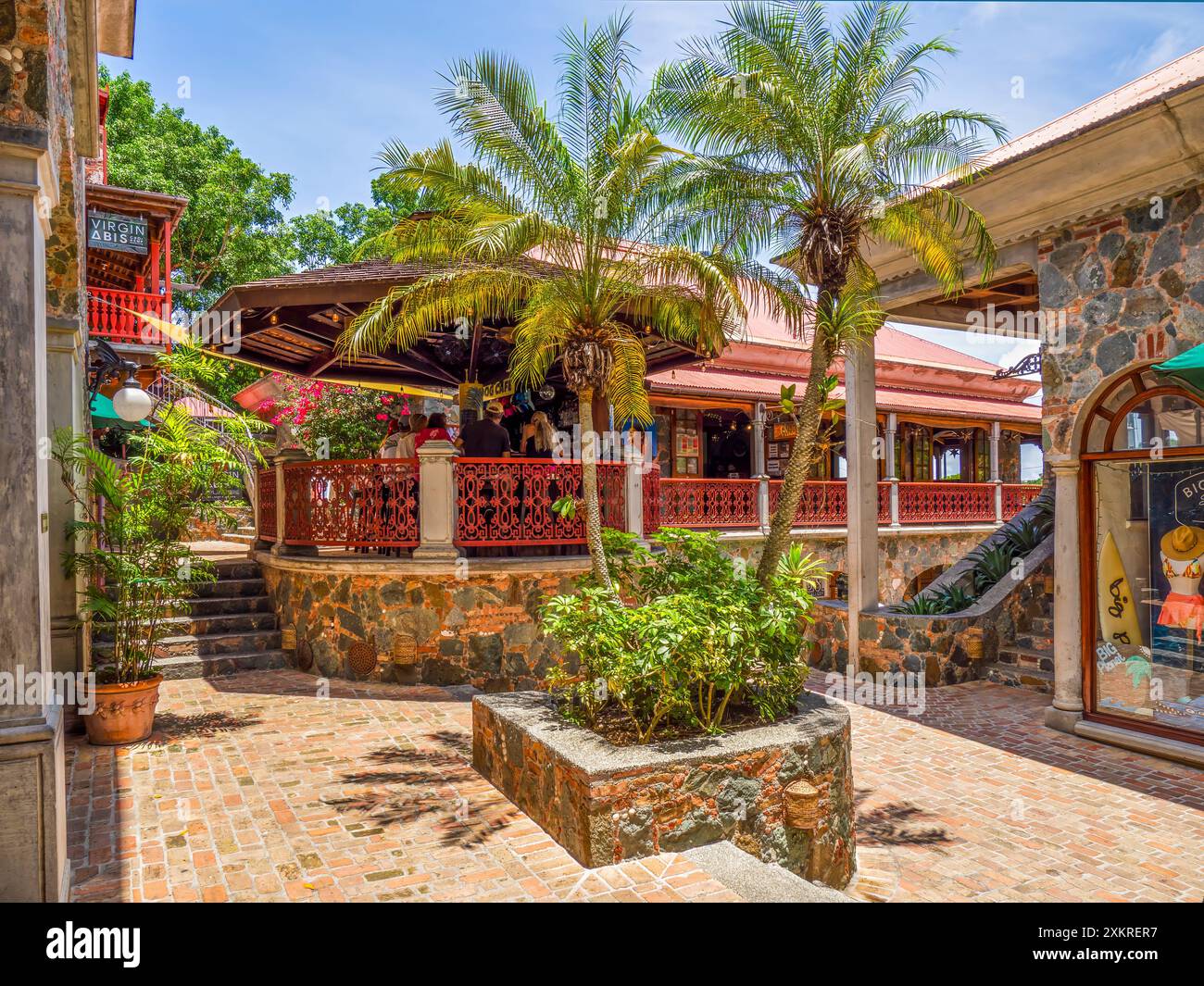 Sun Dog Cafe at Mongoose Junction in Cruz Bay on the caribbean island ...