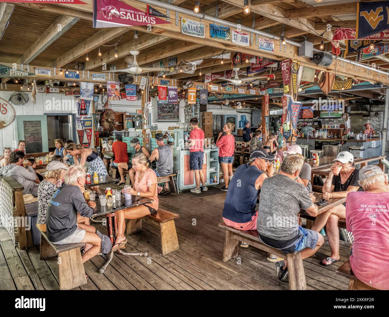 Skinny Legs Bar and Grill in Coral Bay on the Caribbean island of St ...