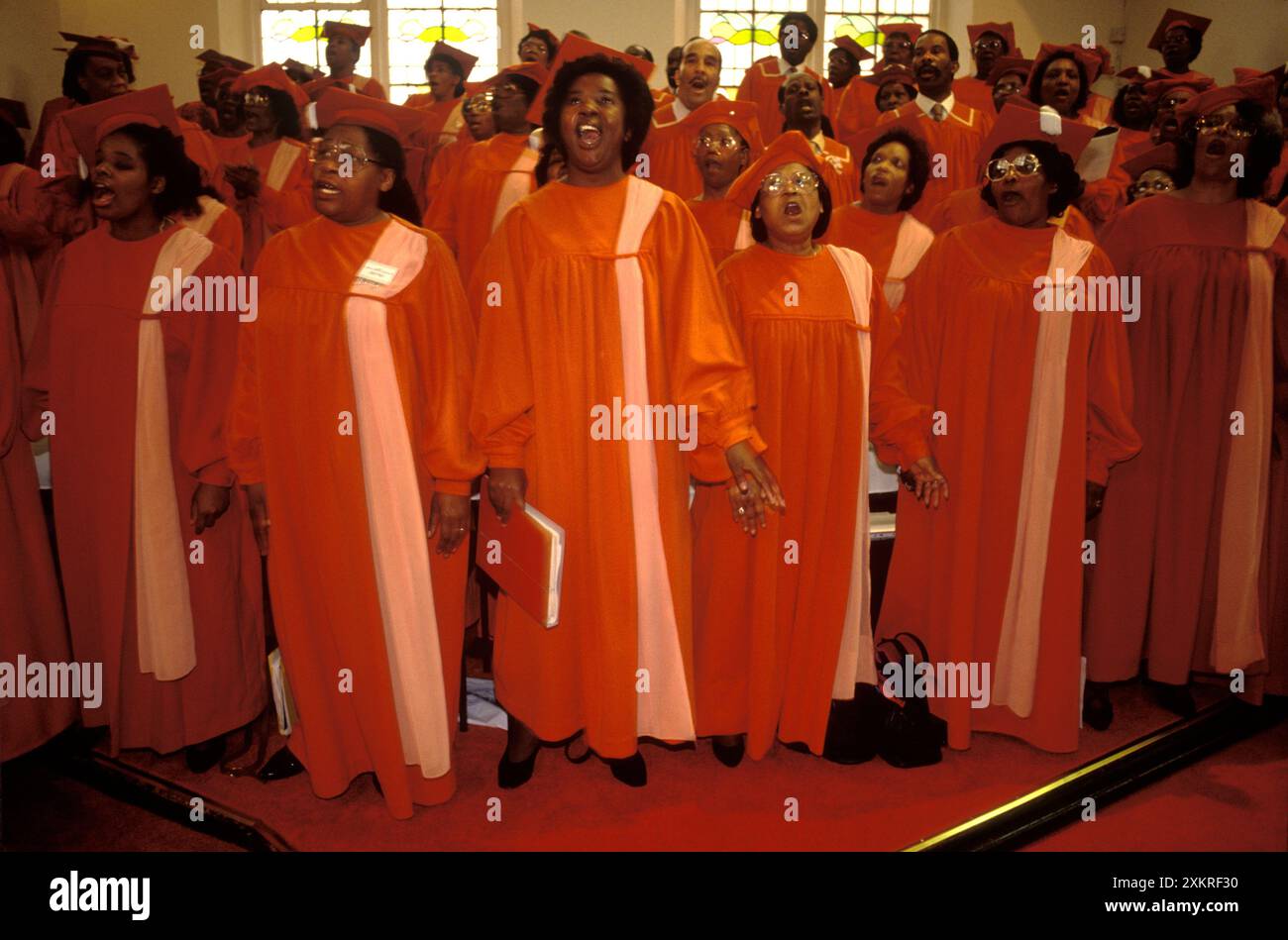 Brixton, London, England circa 1990. The Calvary Church of God in ...