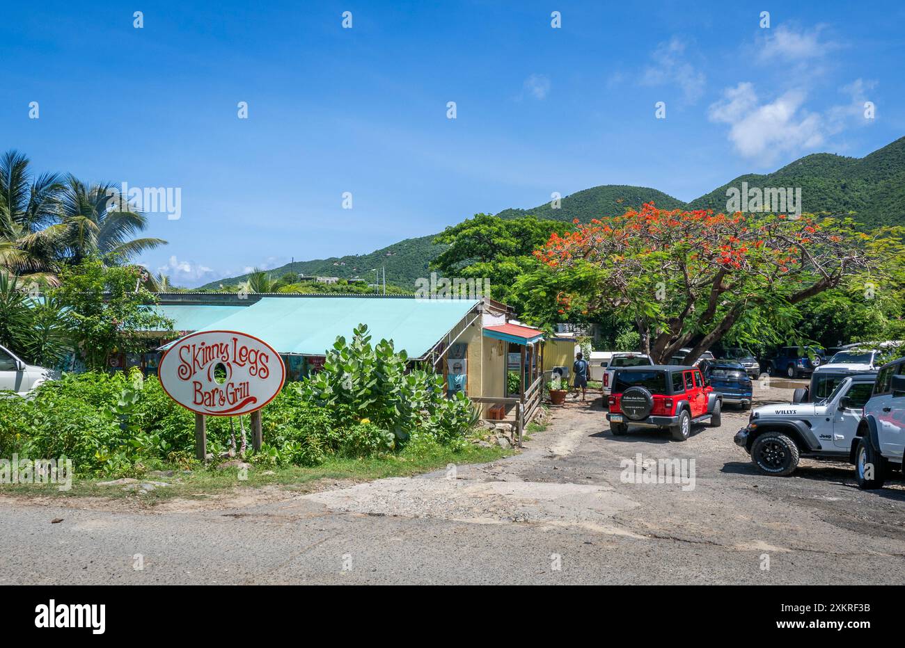 Skinny Legs Bar and Grill in Coral Bay on the Caribbean island of St ...