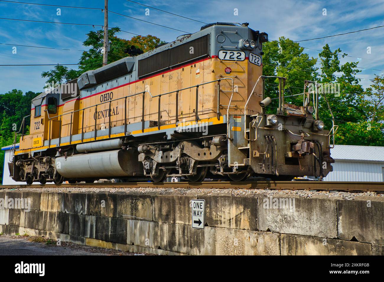 EMD GP7 locomotive now owned by the Ohio Central in Zanesville Ohio USA 2024 Stock Photo - Alamy