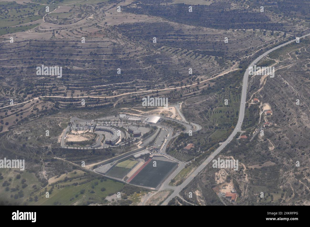 Aerial view of The Heritage Private School in Cyprus Stock Photo - Alamy