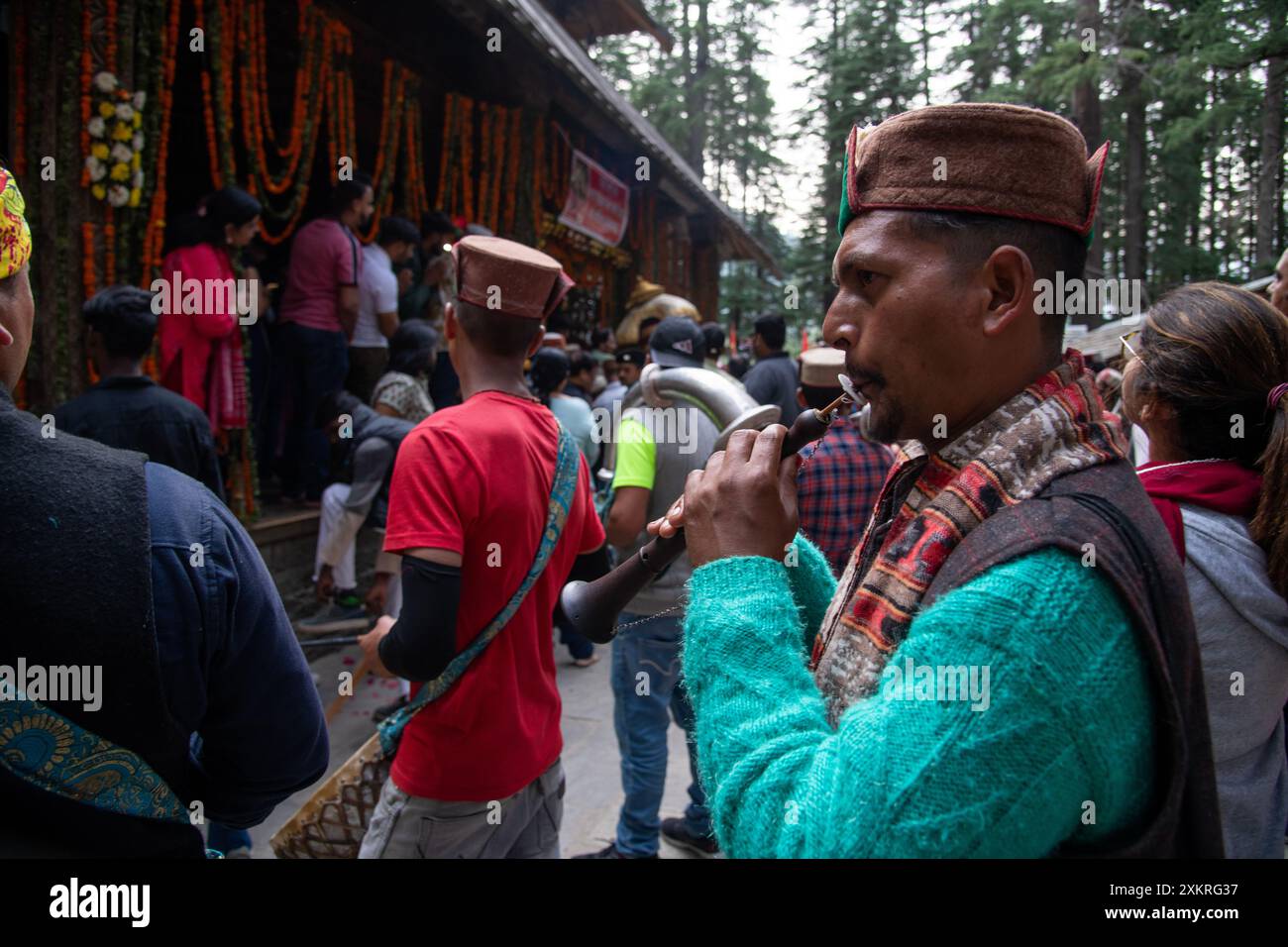 Procession of the Goddess Hadimba Devi festival at Dhungri forest ...