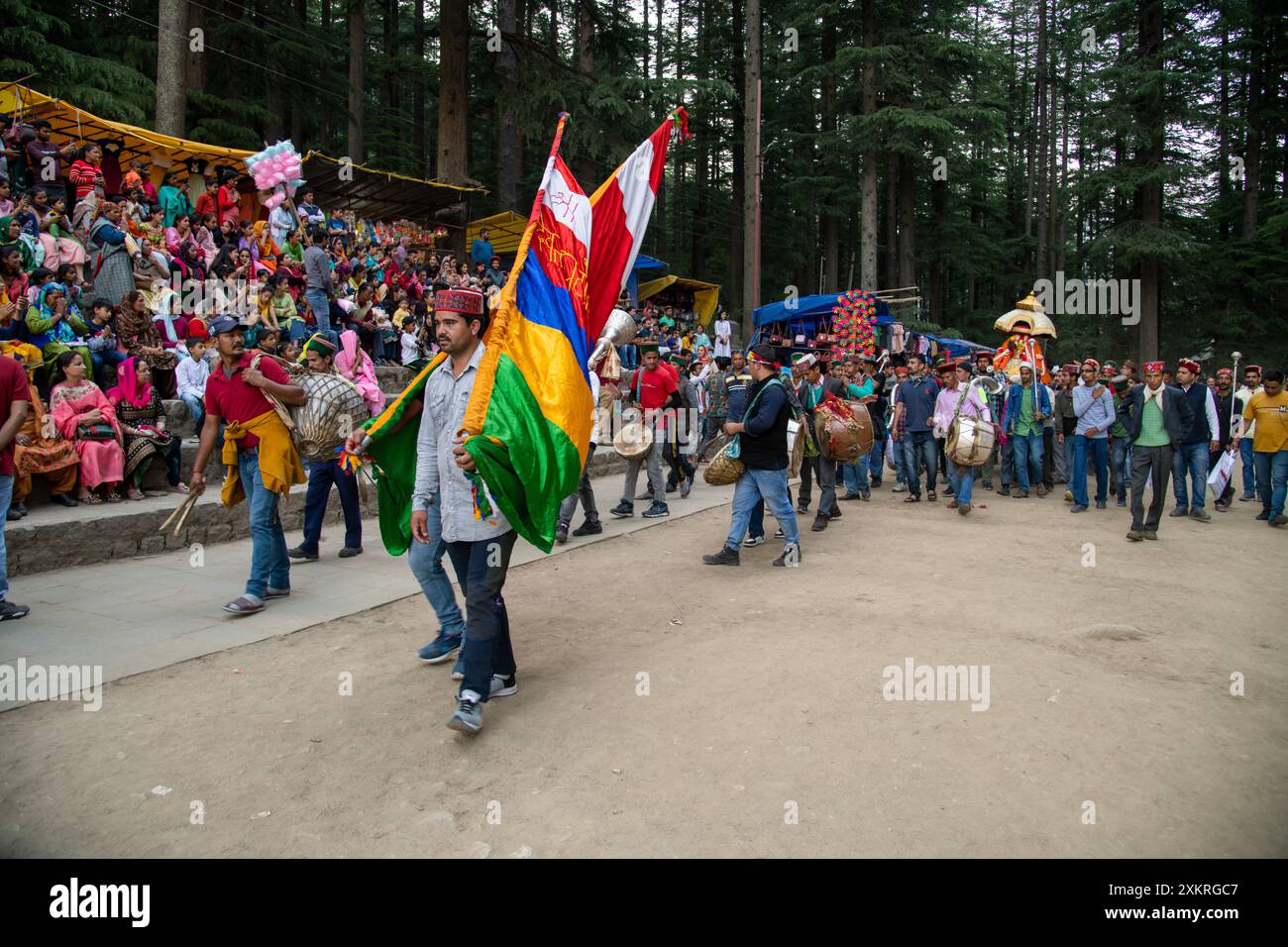 Procession of the Goddess Hadimba Devi festival at Dhungri forest ...