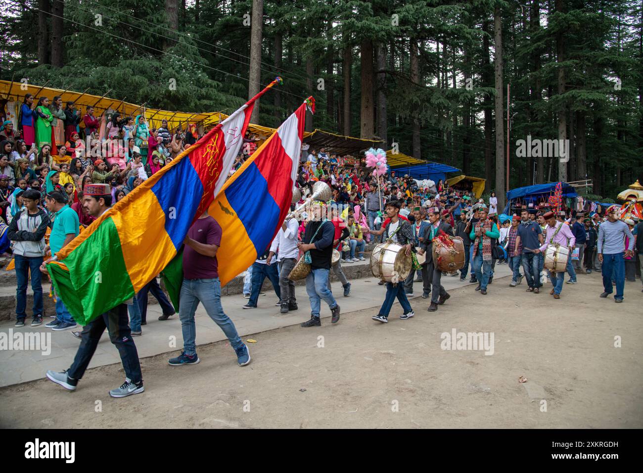 Procession of the Goddess Hadimba Devi festival at Dhungri forest ...