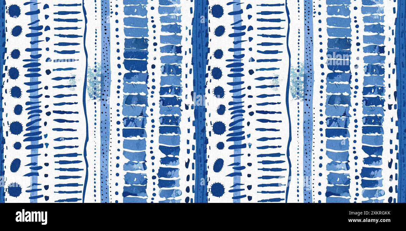 Modern blue white irregular beach stripe border for summer doodle ...