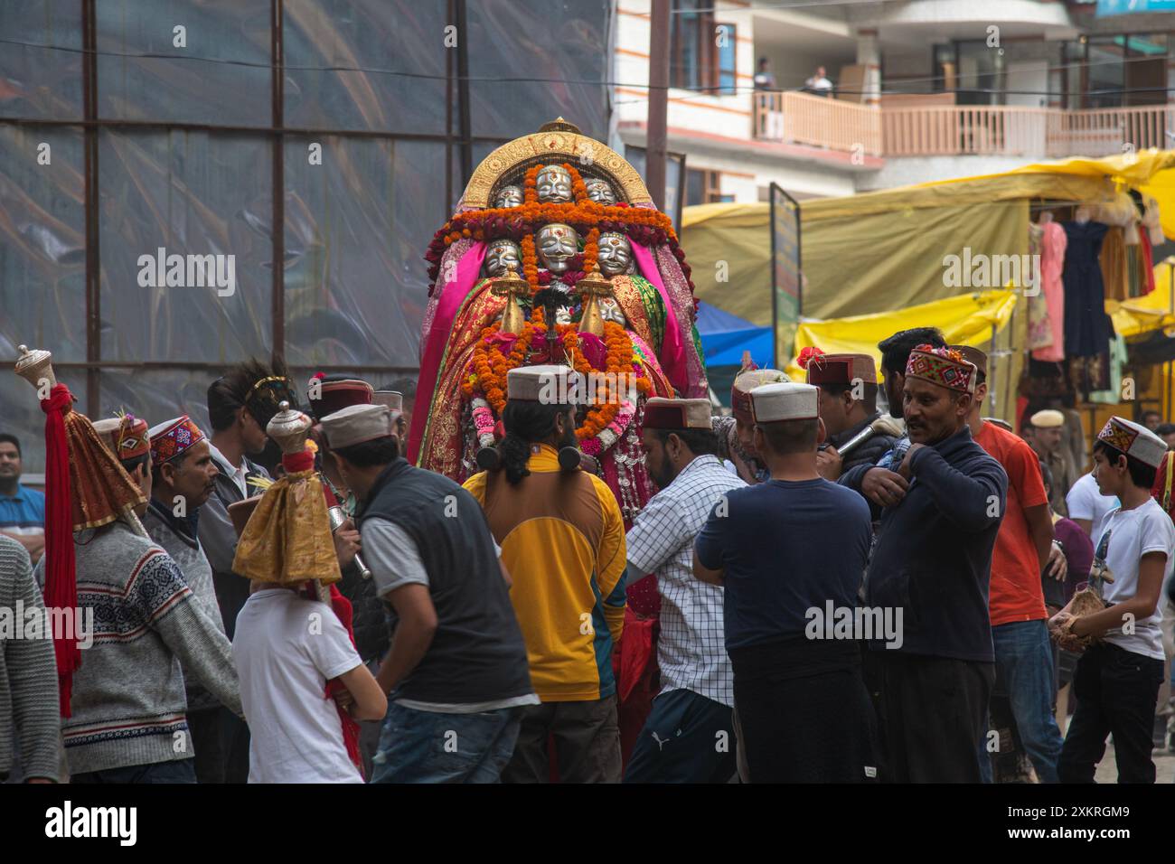Procession of the Goddess Hadimba Devi festival at Dhungri forest ...
