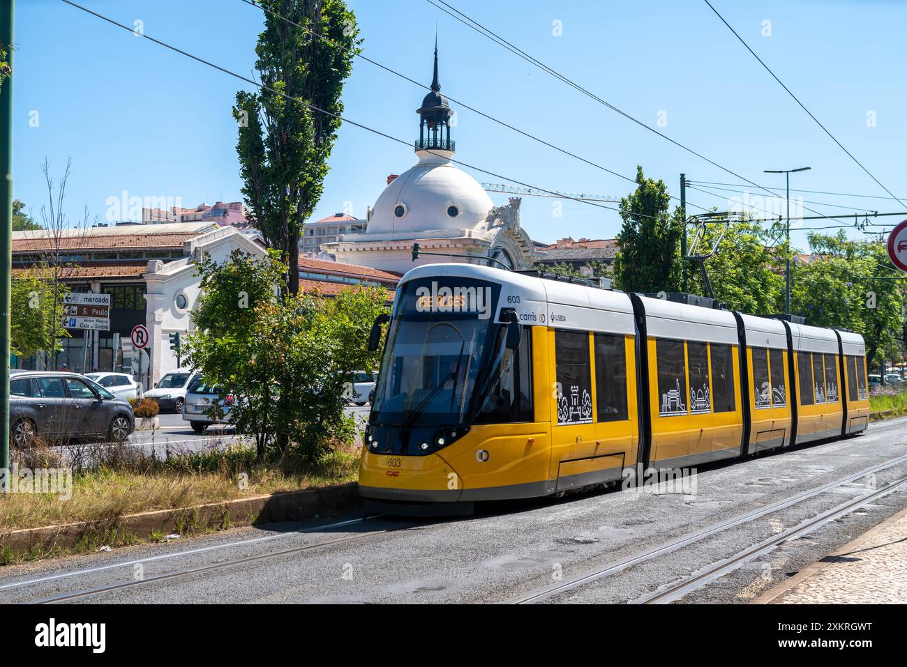Portugal Lisbon 7 july 2024. Avenida 24 de Julho named after the date ...