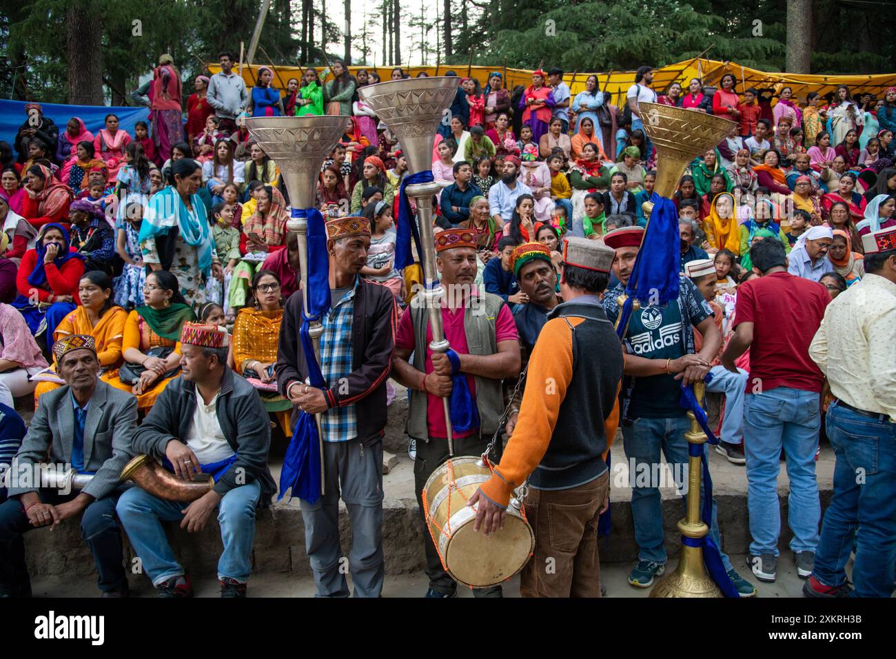 Procession of the Goddess Hadimba Devi festival at Dhungri forest ...