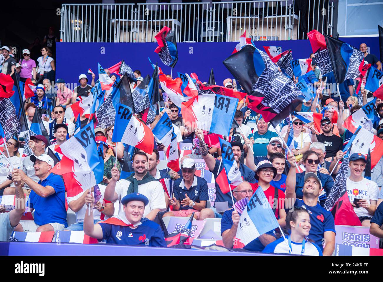 France fans ahead of Rugby Sevens during the Olympic Games Paris 2024 ...