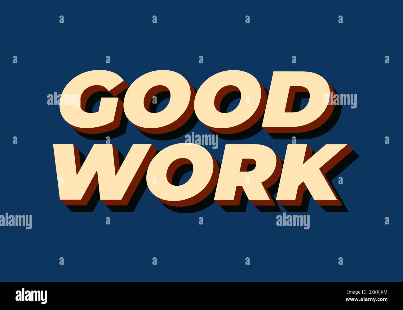 Good work. Text effect design in 3D style with good colors Stock Vector ...