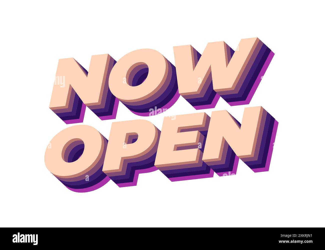 Open now text effect hi-res stock photography and images - Alamy