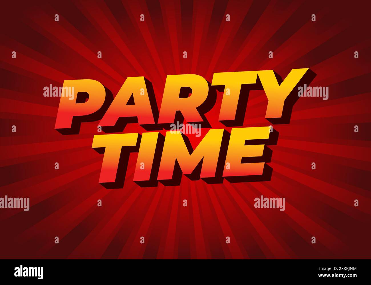 Party time. Text effect design in 3D look with eye catching colors ...