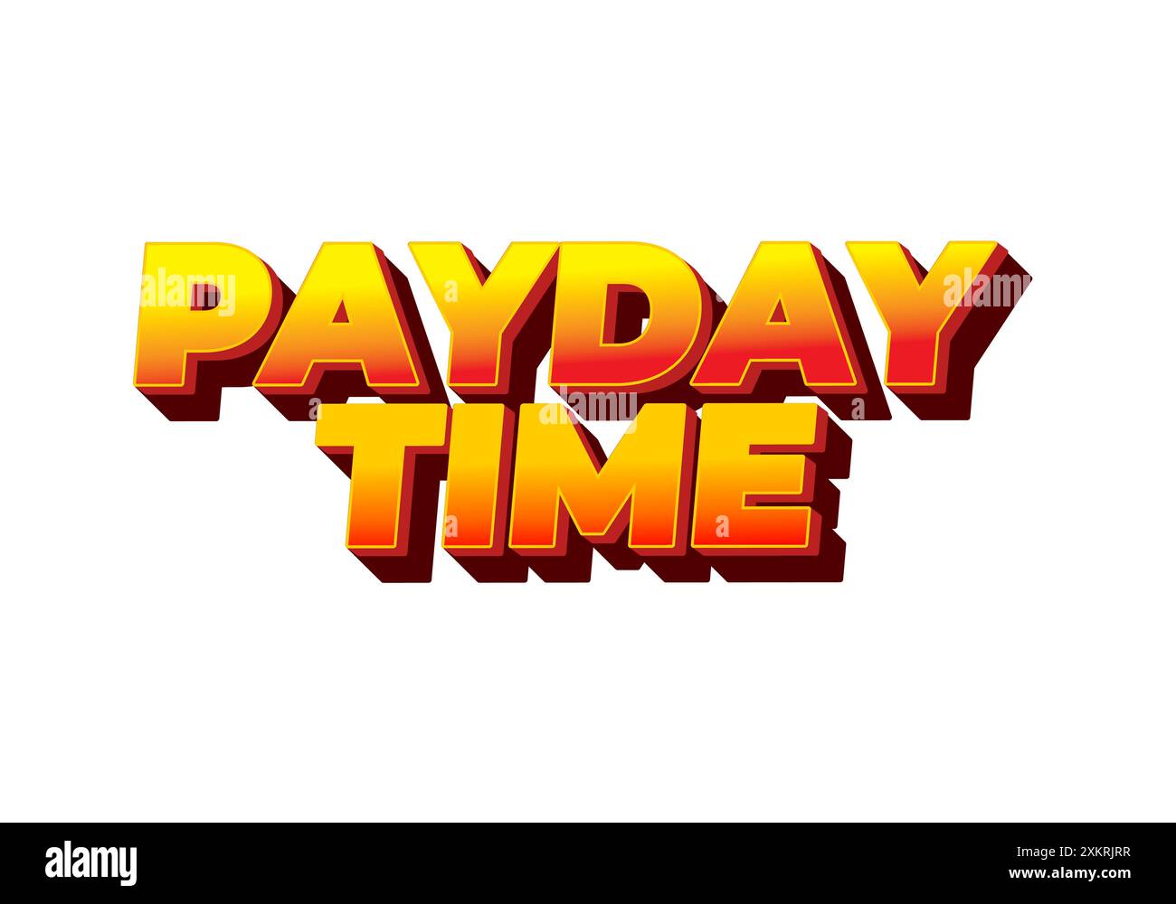 Payday time. Text effect design in 3D style suitable for promotional ...