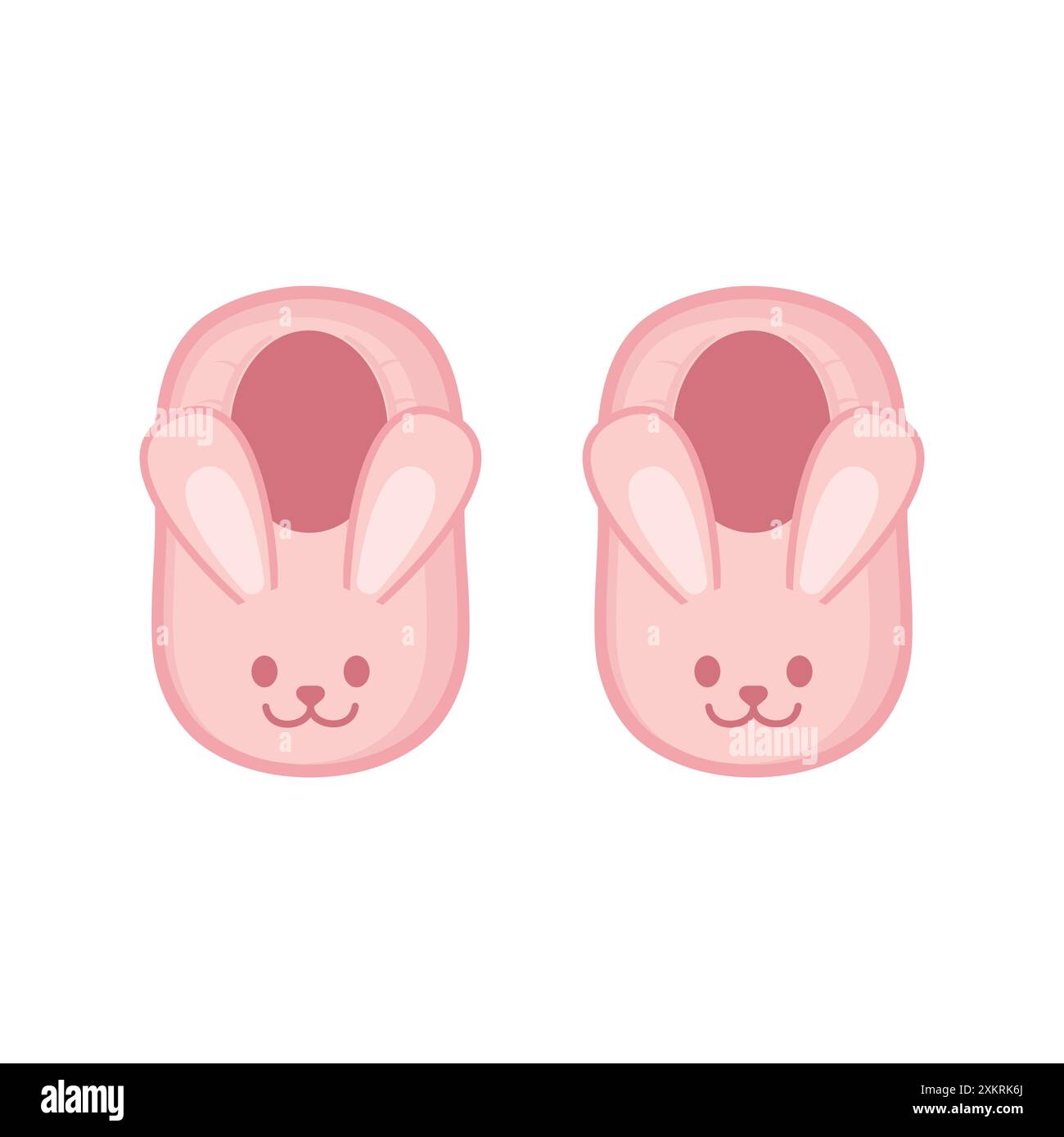 Cute pink bunny slippers. Soft and cozy house slippers with rabbit ...