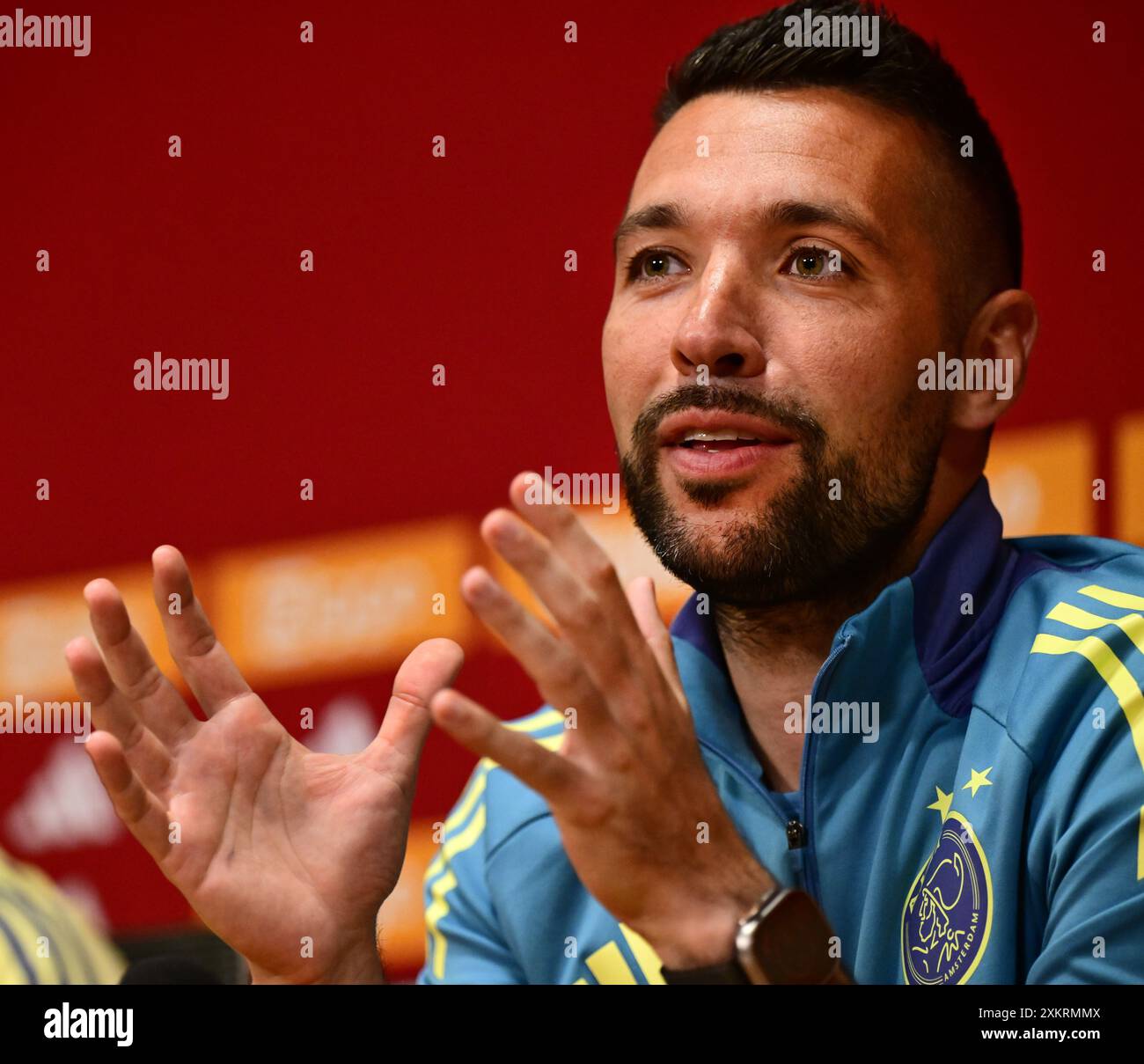 AMSTERDAM - Ajax coach Francesco Farioli during the MD-1 Press ...