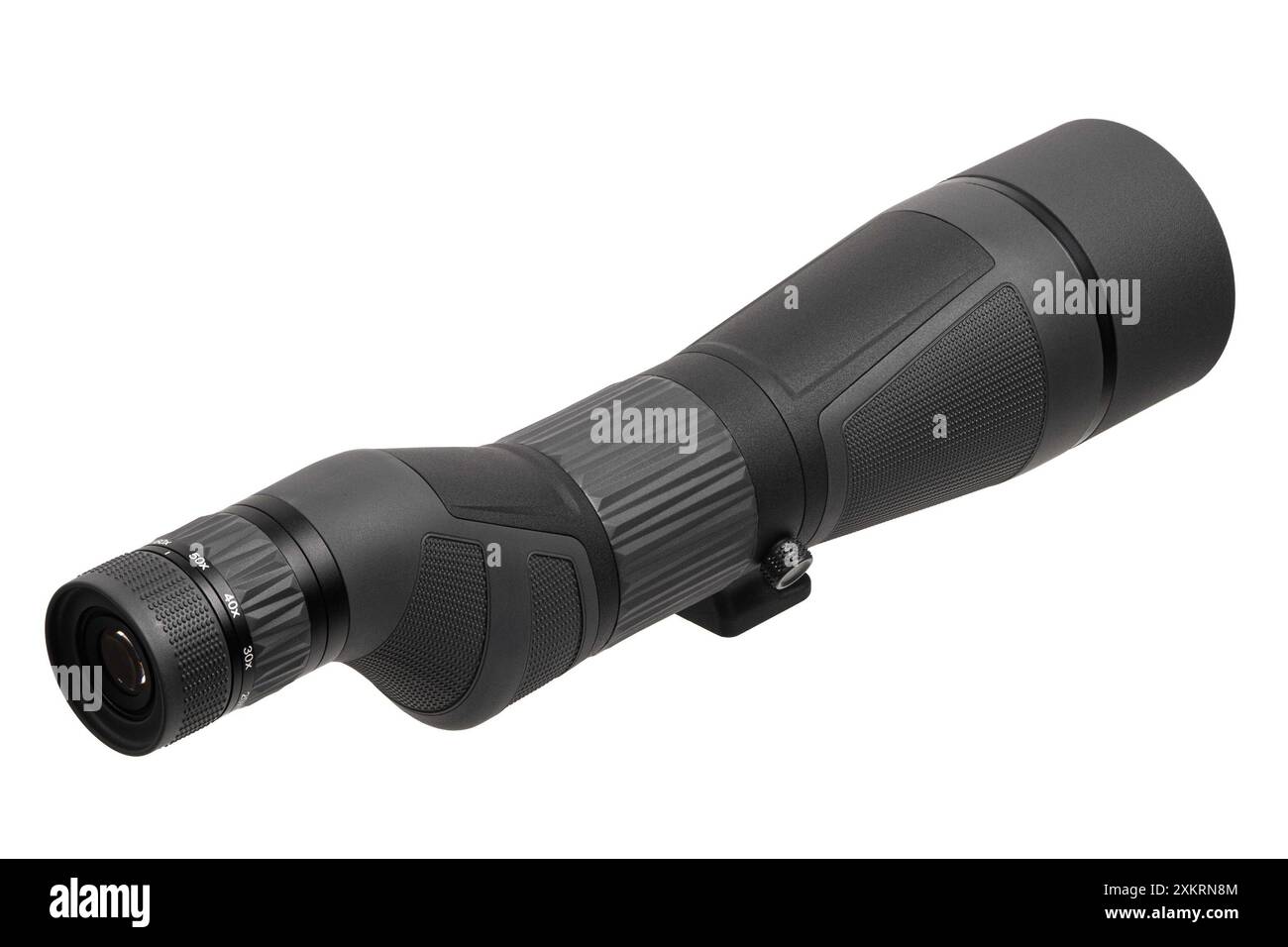 Modern spyglass. Long-range observation device. Monocular isolate on a ...