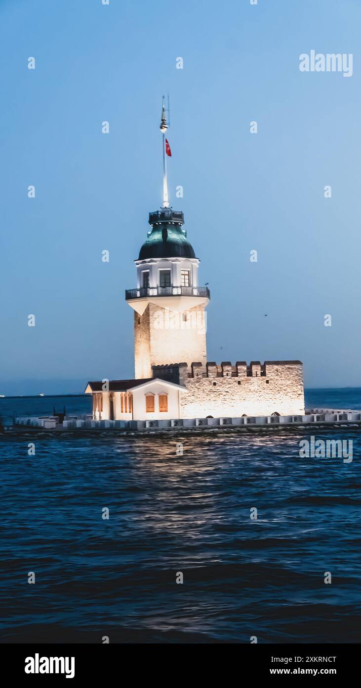 View of Madien's tower also known as Leander's tower at the entrance of ...