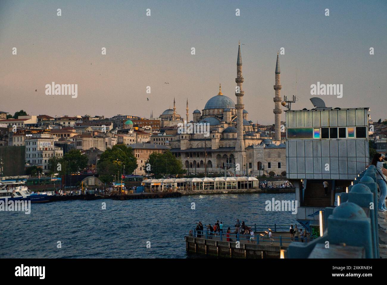 Panoramic view on the Blue mosque of Istanbul or Sultanahmet, historic ...