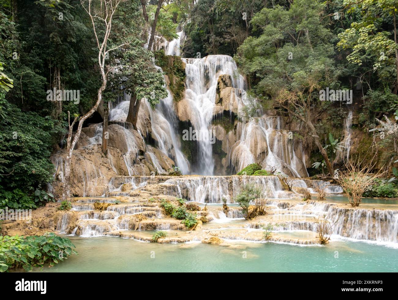 Laos kuang si waterfalls hi-res stock photography and images - Alamy