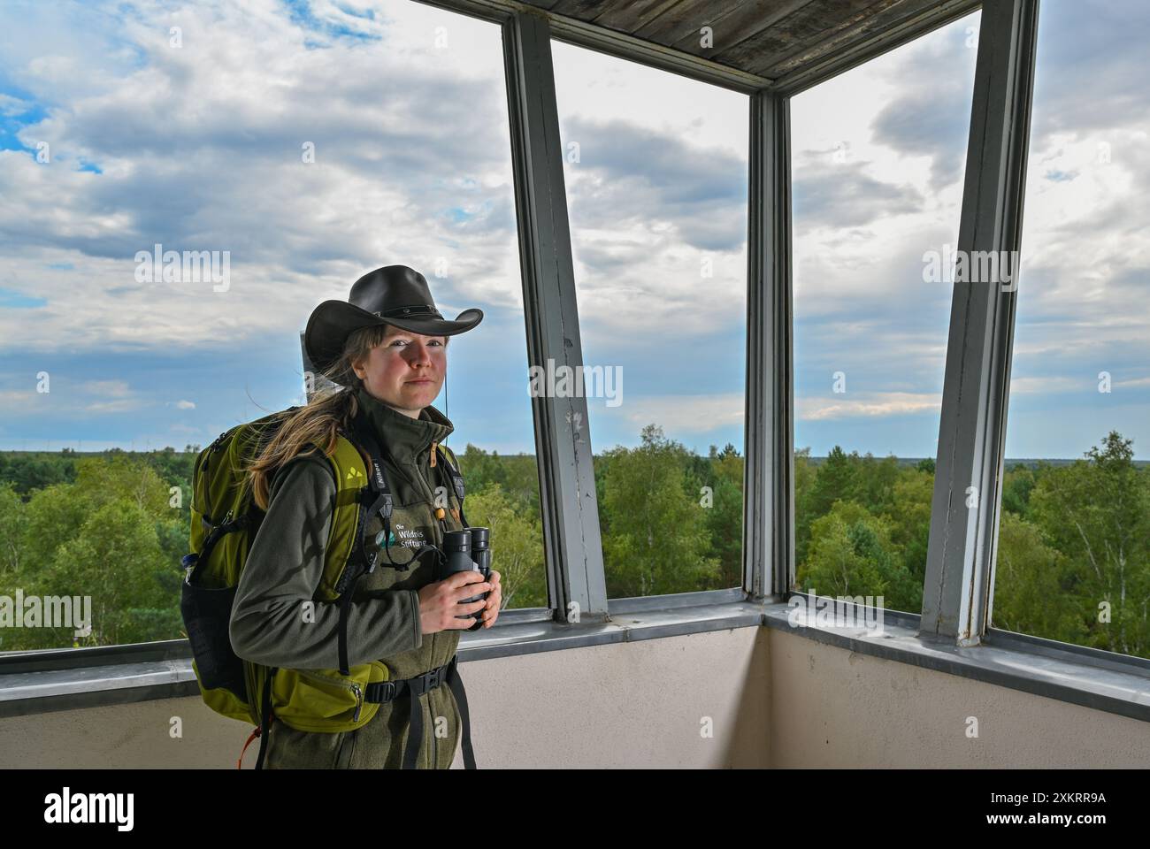 Lieberose, Germany. 24th July, 2024. Sophie Büchner, ranger and project ...