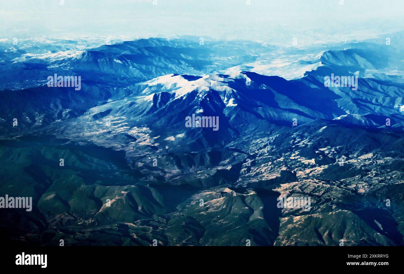 Aerial silhouette beautiful mountain peak hi-res stock photography and images - Alamy
