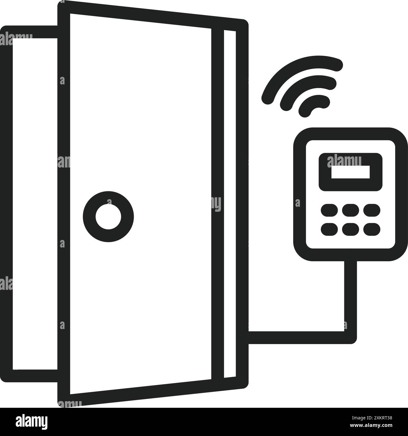 Smart Door icon vector image. Suitable for mobile application web application and print media ...
