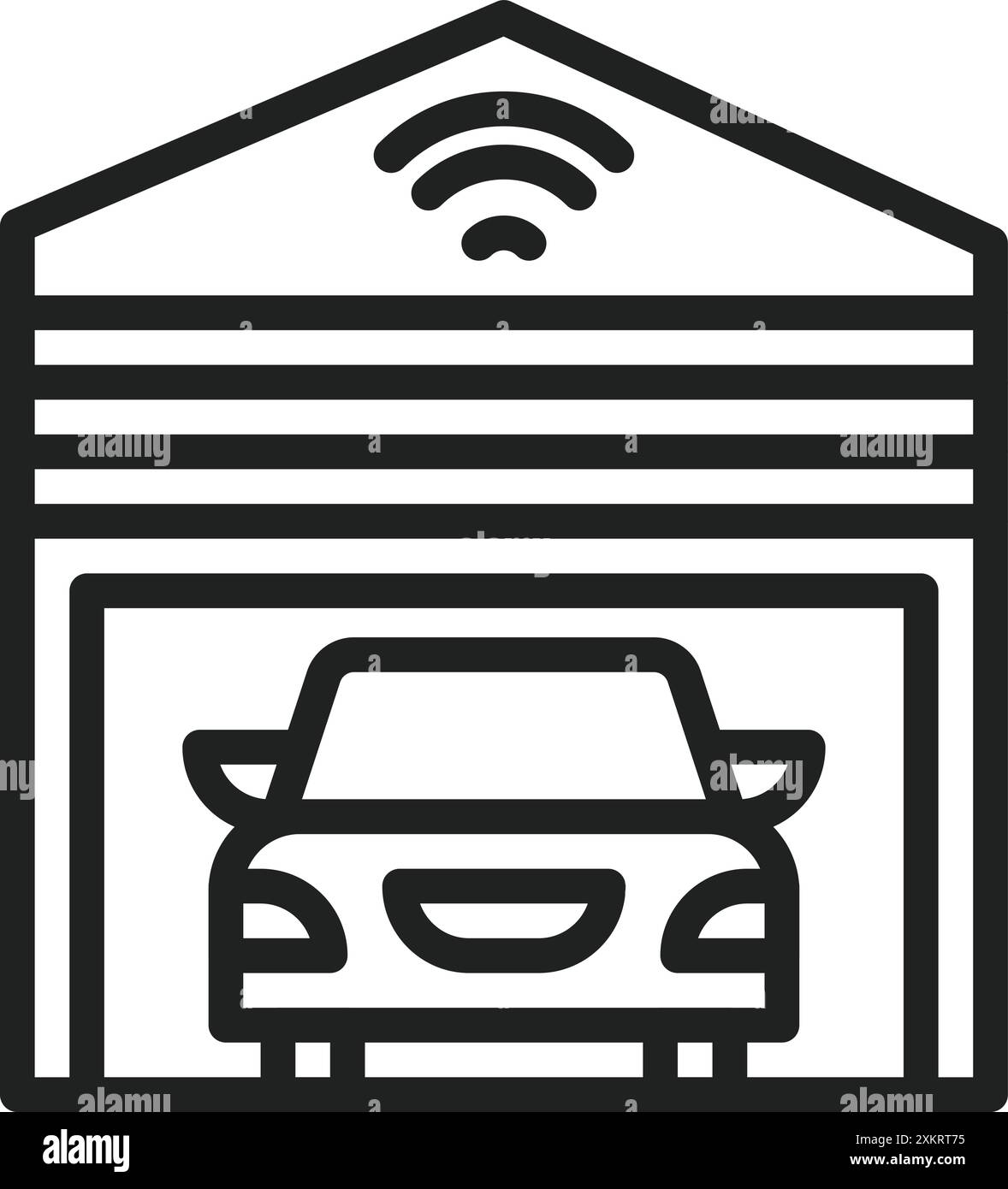 Smart Garage icon vector image. Suitable for mobile application web application and print media ...