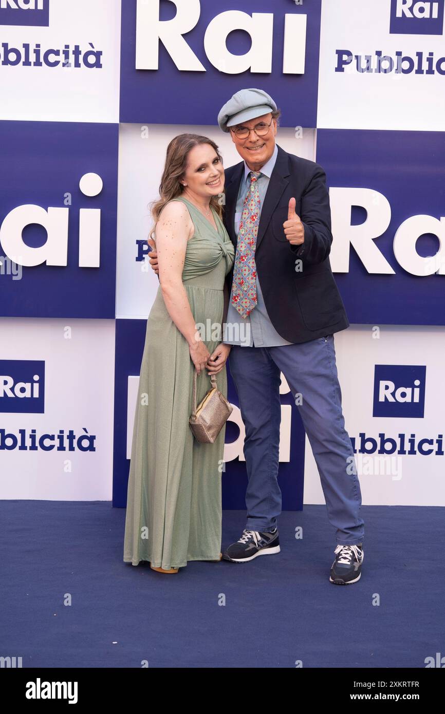 Luca Sardella and Daniela Sardella attend the Palinsesti Rai 2024/2025 ...