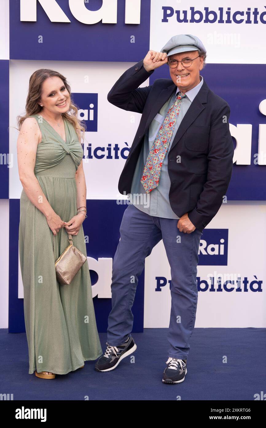Luca Sardella and Daniela Sardella attend the Palinsesti Rai 2024/2025 ...