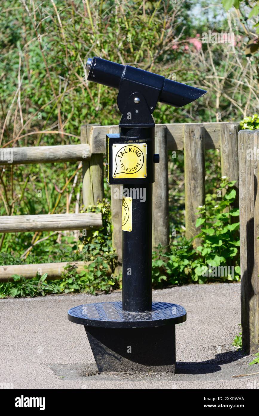 A Talking Telescope at Paignton Zoo Stock Photo - Alamy