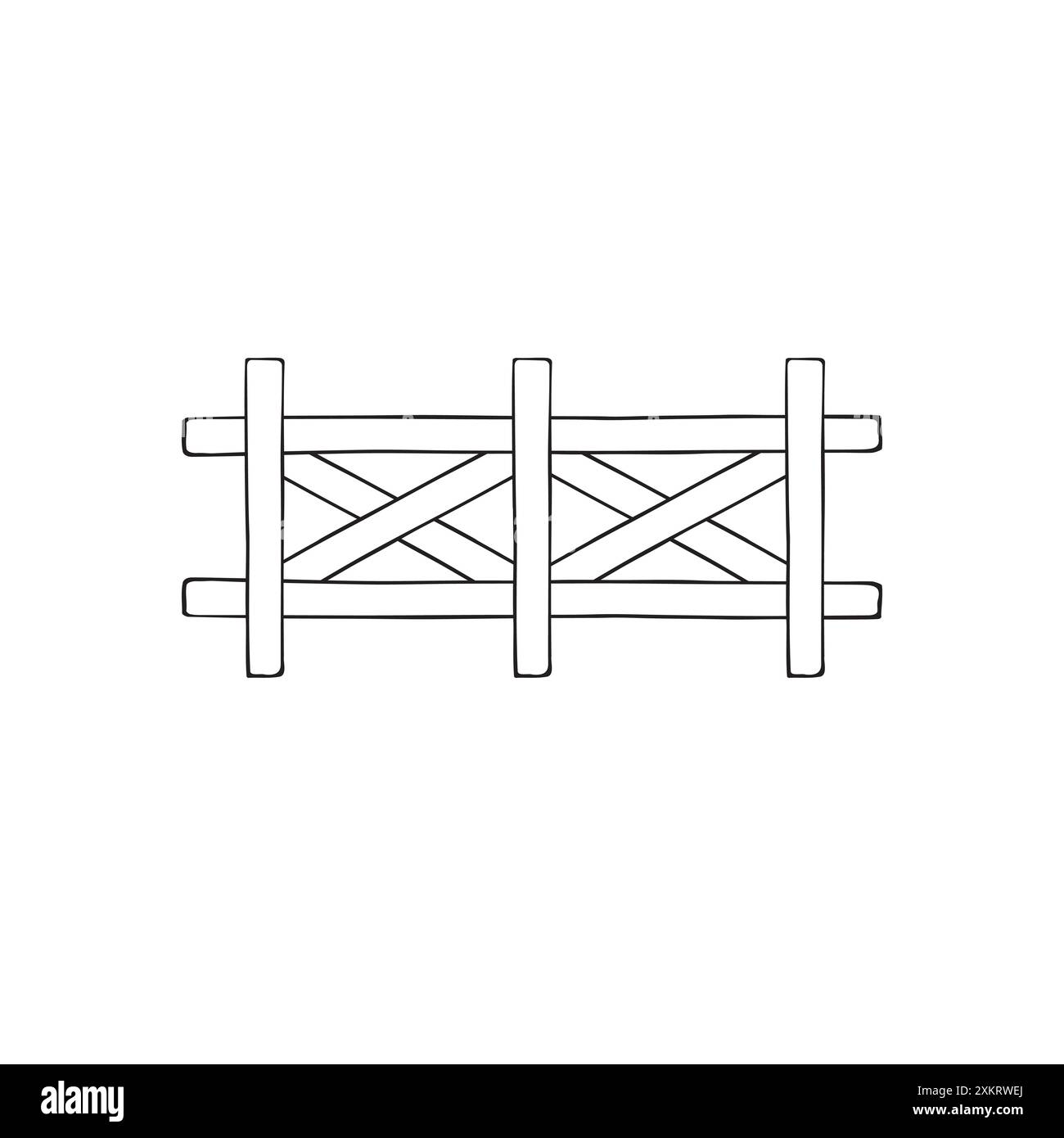 Hedge picket fence Black and White Stock Photos & Images - Alamy