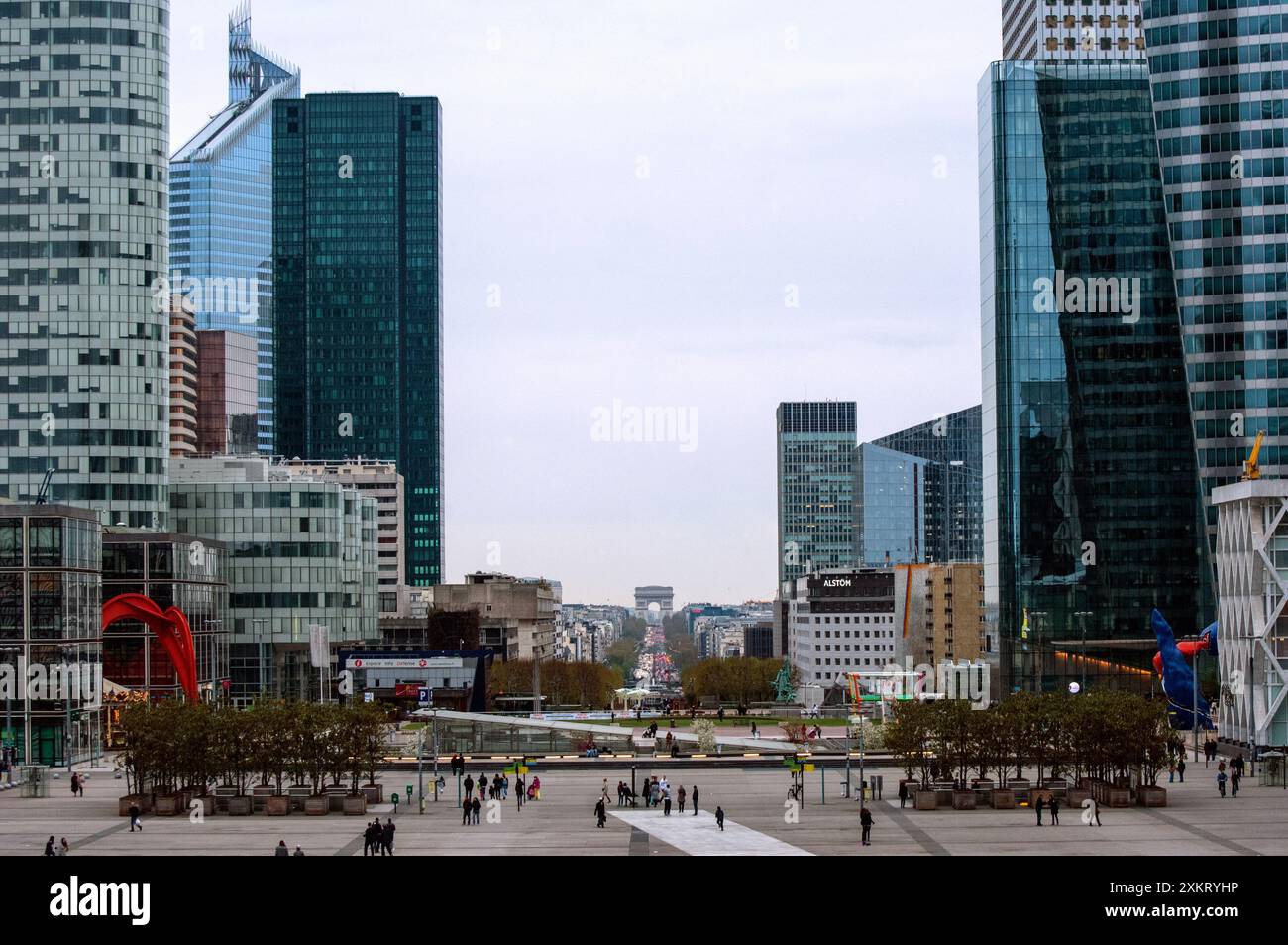 La Defense Square and business buildings Stock Photo - Alamy