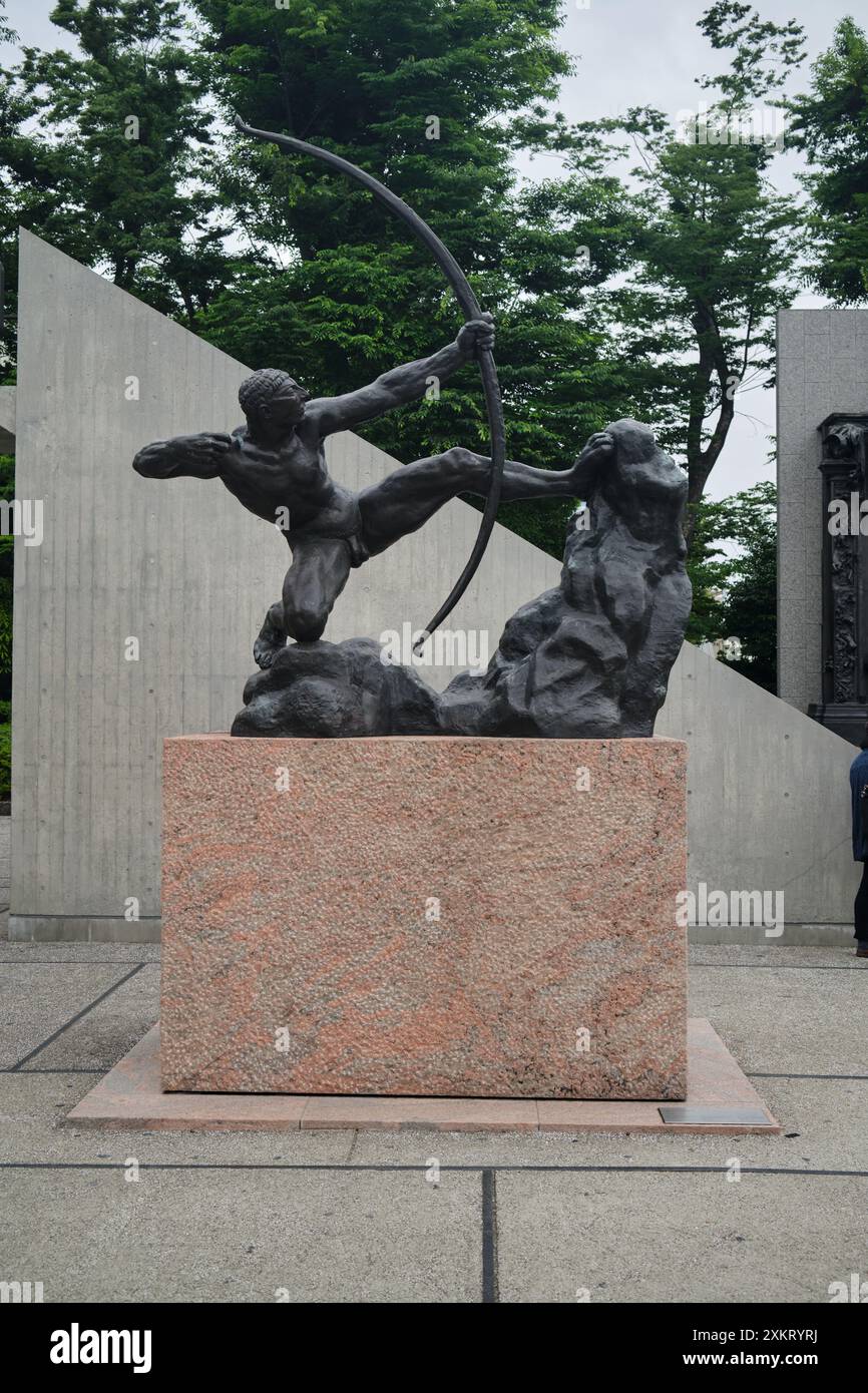 Hercules the Archer outside the Museum of Western Art in Ueno Park ...