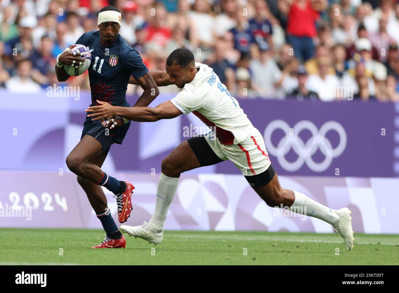 Julien Mattia/Le Pictorium - Rugby 7s - Paris 2024 - France, USA. 24th ...