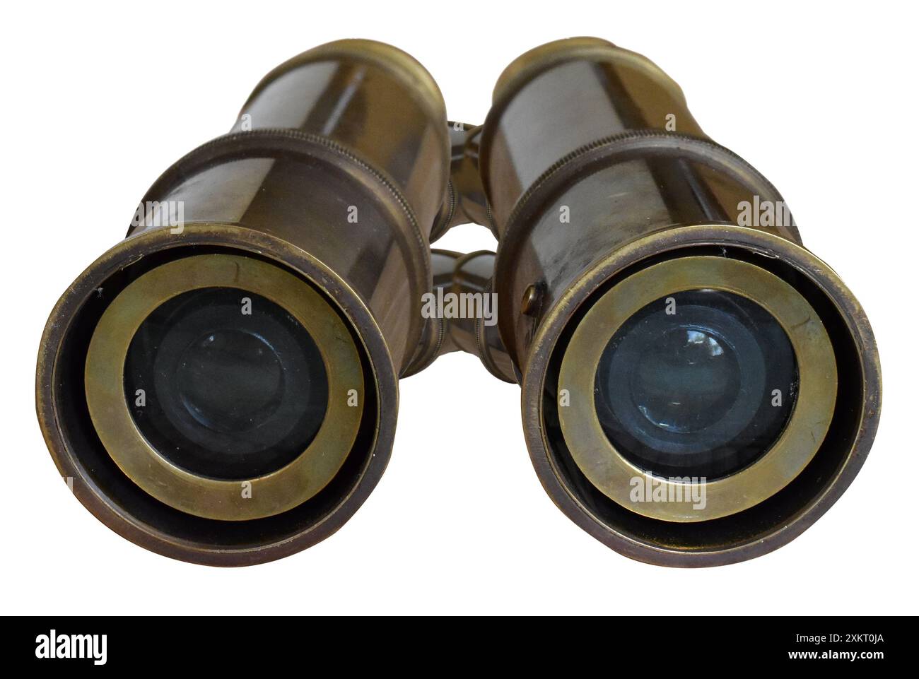 telescope binoculars brass retro isolated antique lens Stock Photo - Alamy